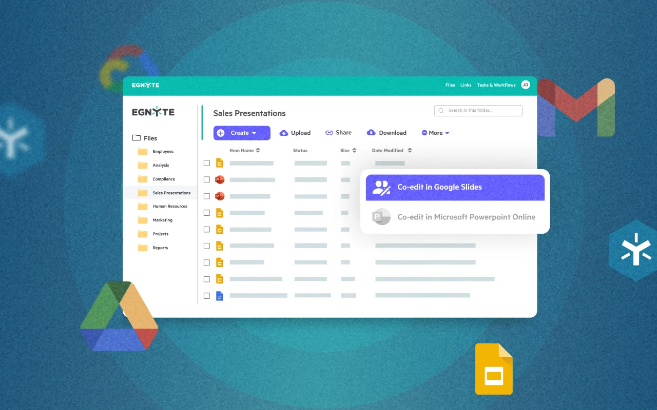 Real-time Co-editing on Desktop Using Native Google Workspace Tools - Egnyte Blog